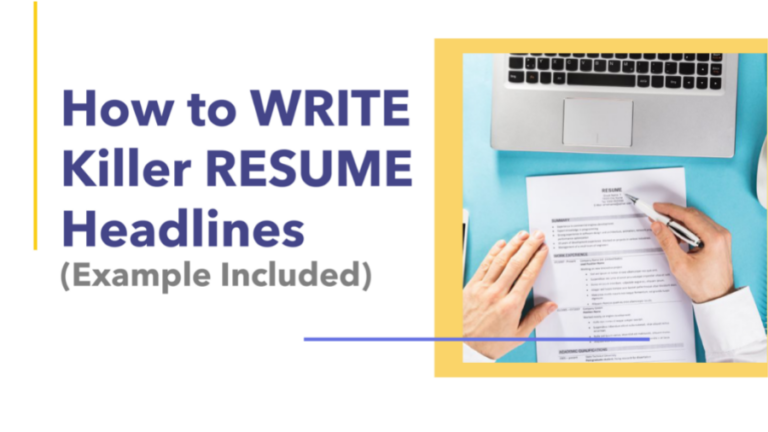 How To Write Killer Resume Headlines (Examples Included) - Resume ...
